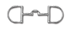 Myler Dee Bit with Hooks and Low Port Barrel Snaffle