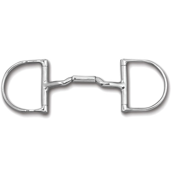 Myler Dee Ring Bit without Hooks and Forward Tilted Port