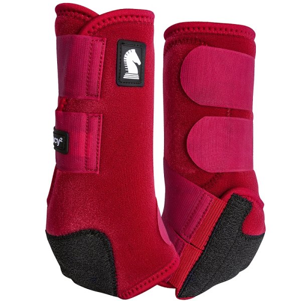 Classic Equine Legacy2 System Splint Boots in Crimson - Front