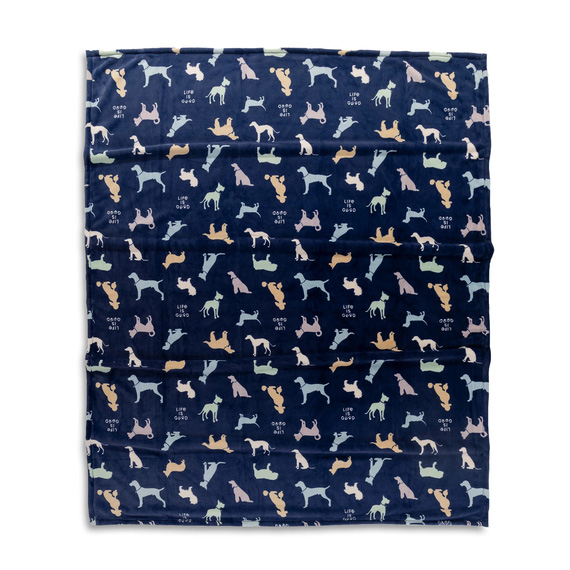 Life is Good Dogs Plush Throw Blanket