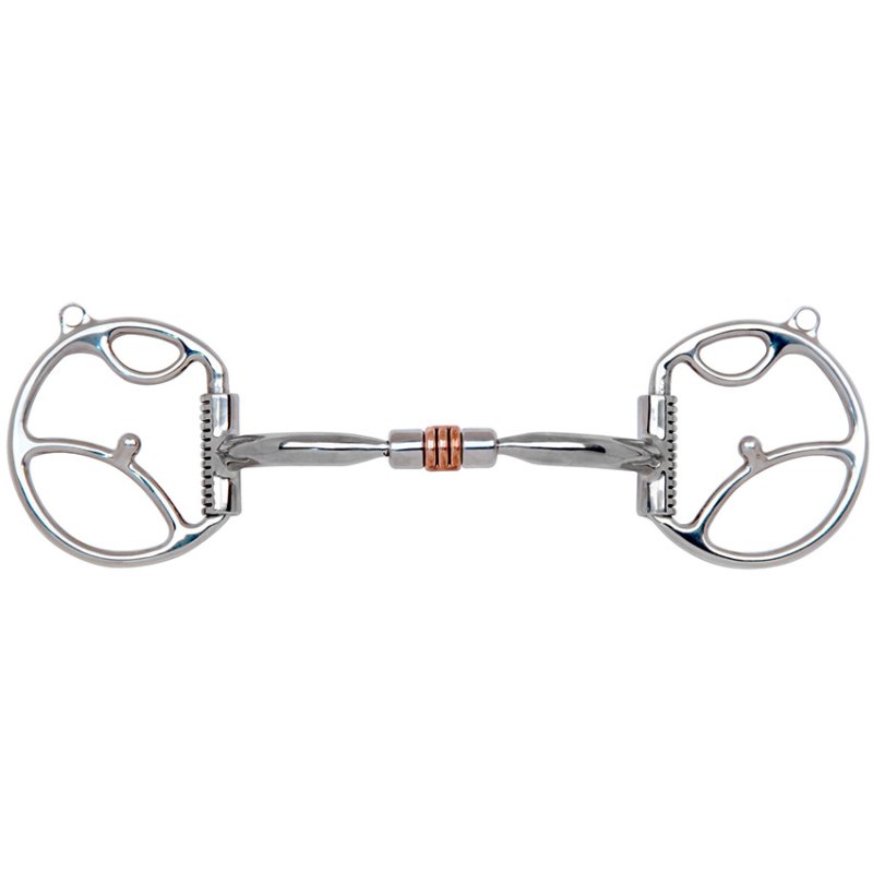 Myler Western Dee Bit with Comfort Snaffle and Copper Roller
